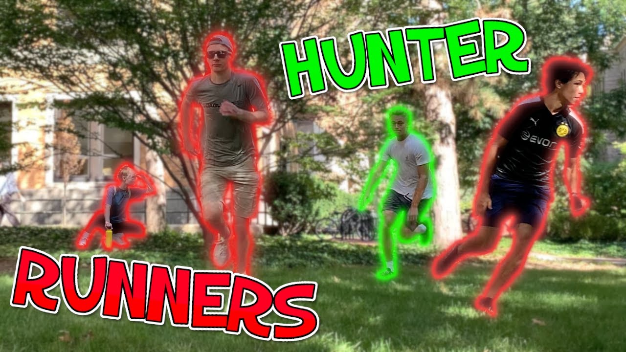 1 HUNTER vs. 4 RUNNERS [Manhunt IN REAL LIFE #6] - YouTube