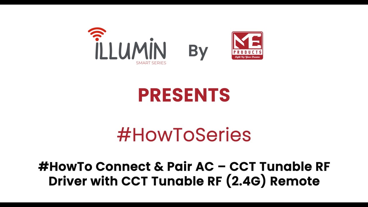How to Connect & Pair AC - CCT Tunable RF Driver with CCT Tunable RF(2 ...