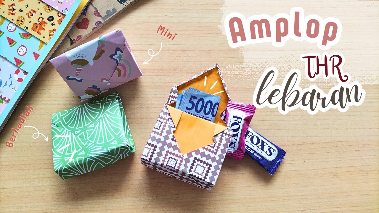 DIY Amplop THR Lebaran Unik #7 || Origami Amplop Lebaran Tanpa Lem dan ...