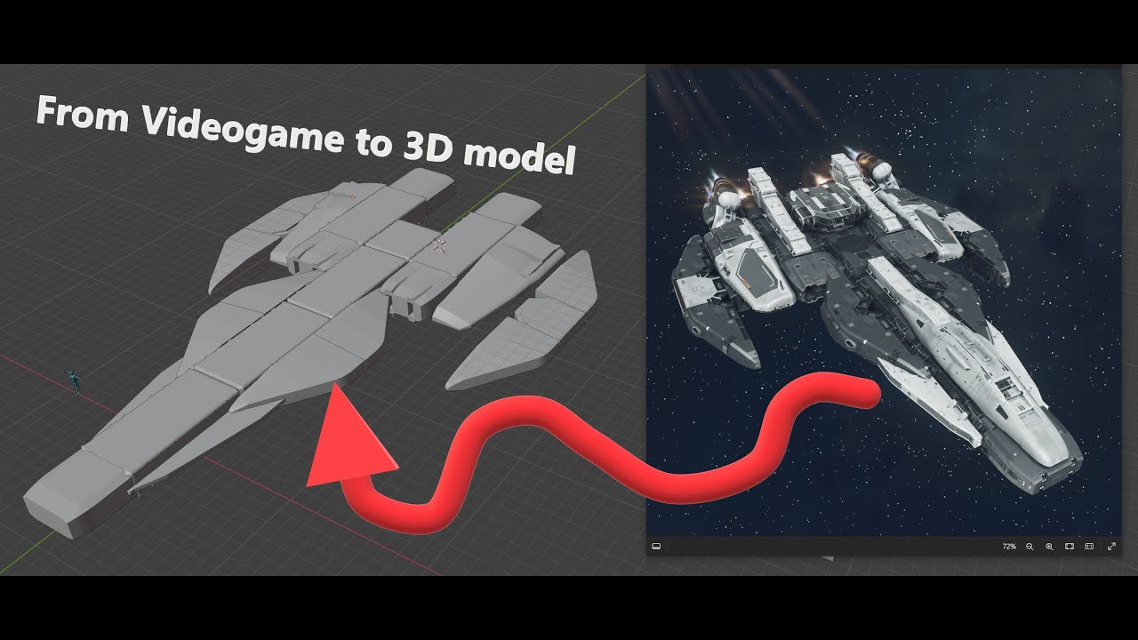 Modeling A starfield Cruiser In Blender Part 1 - YouTube