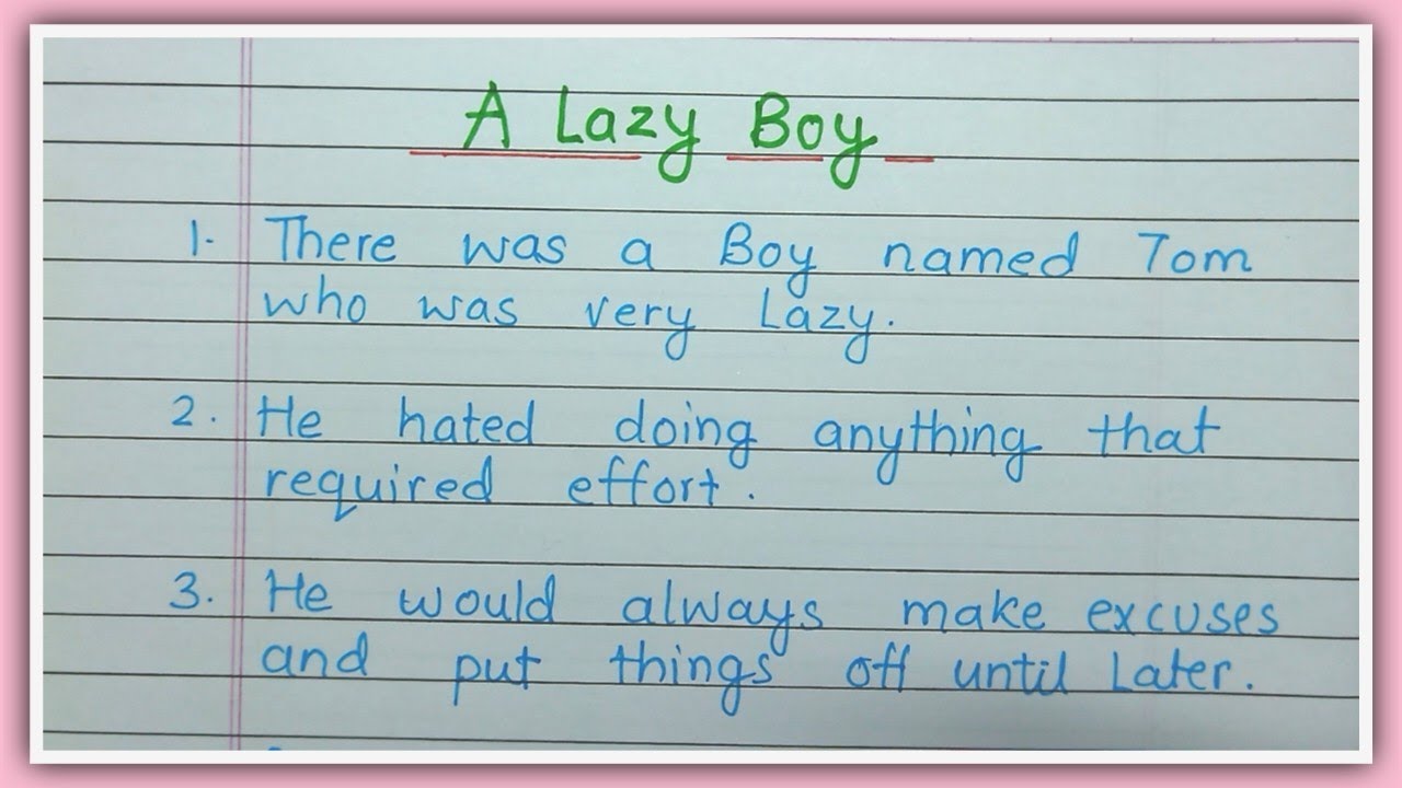 A lazy boy story in english | 10 lines story in english | moral stories ...