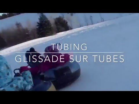 Glissade sur tube Mont Tremblant snow tubing centre 2016 - YouTube