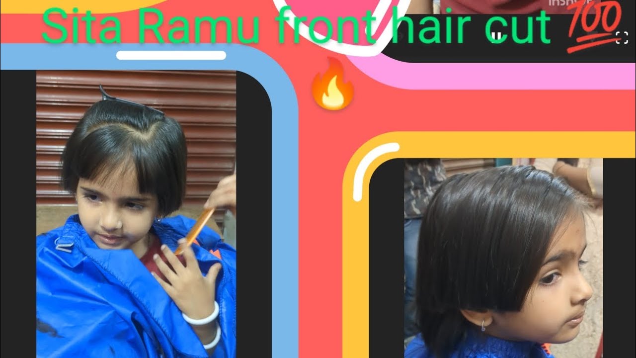 Sita Ramu serial// baby girl//front hair cut 💯🔥//full hair cut video 📸 ...