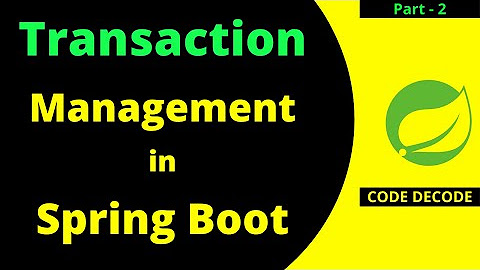 Transaction Management in Spring boot - YouTube