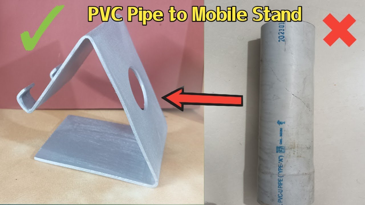 How to Make Mobile Stand With waste PVC Pipe - YouTube