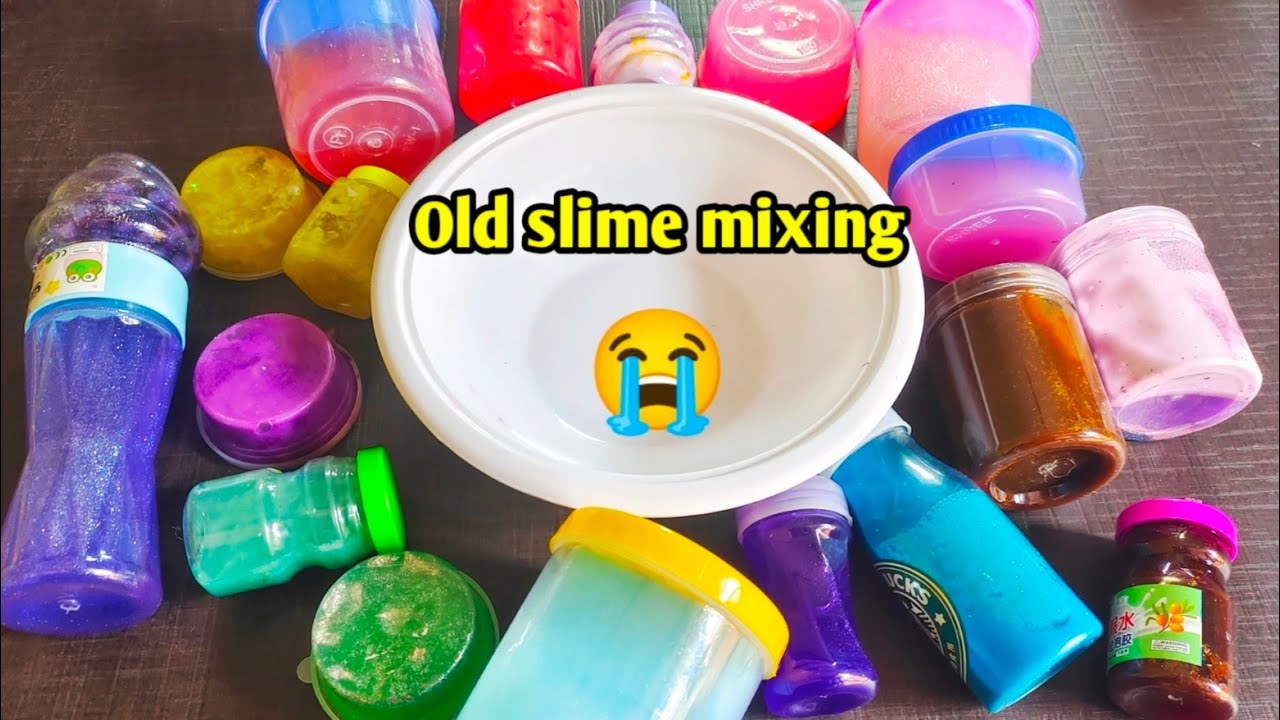 Old Slime mixing/ satisfying video/Fun Mixing - YouTube