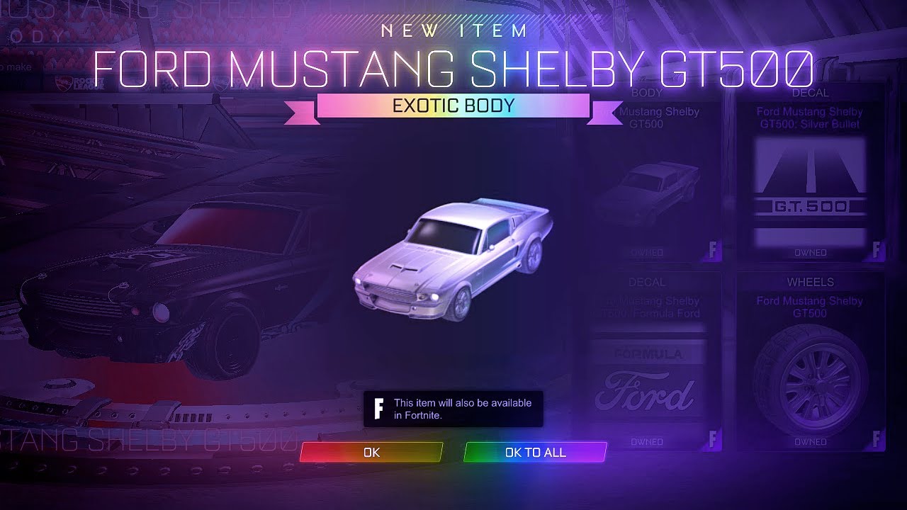 PLAYING ROCKET LEAGUE WITH THE *NEW* FORD MUSTANG SHELBY GT500 CAR ...