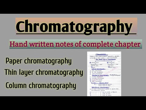 Chromatography l Full chapter notes on 4 pages l All types of ...