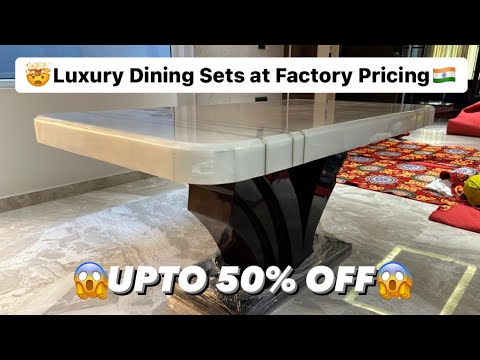 🔥 BIGGEST Dining Table Factory in Delhi | Luxury Furniture at Factory ...