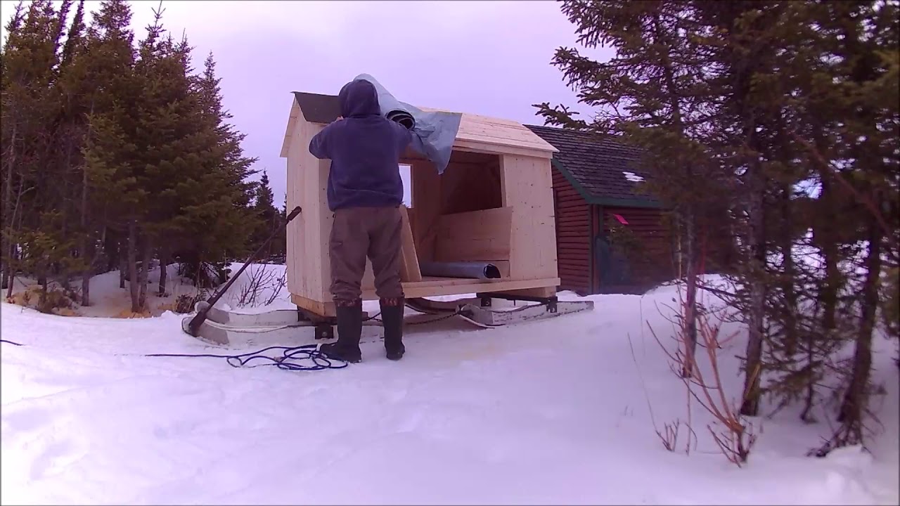 Ice Fishing Shanty// Snowmobile Camper// Cooking Shack ,,,,,part 2 ...