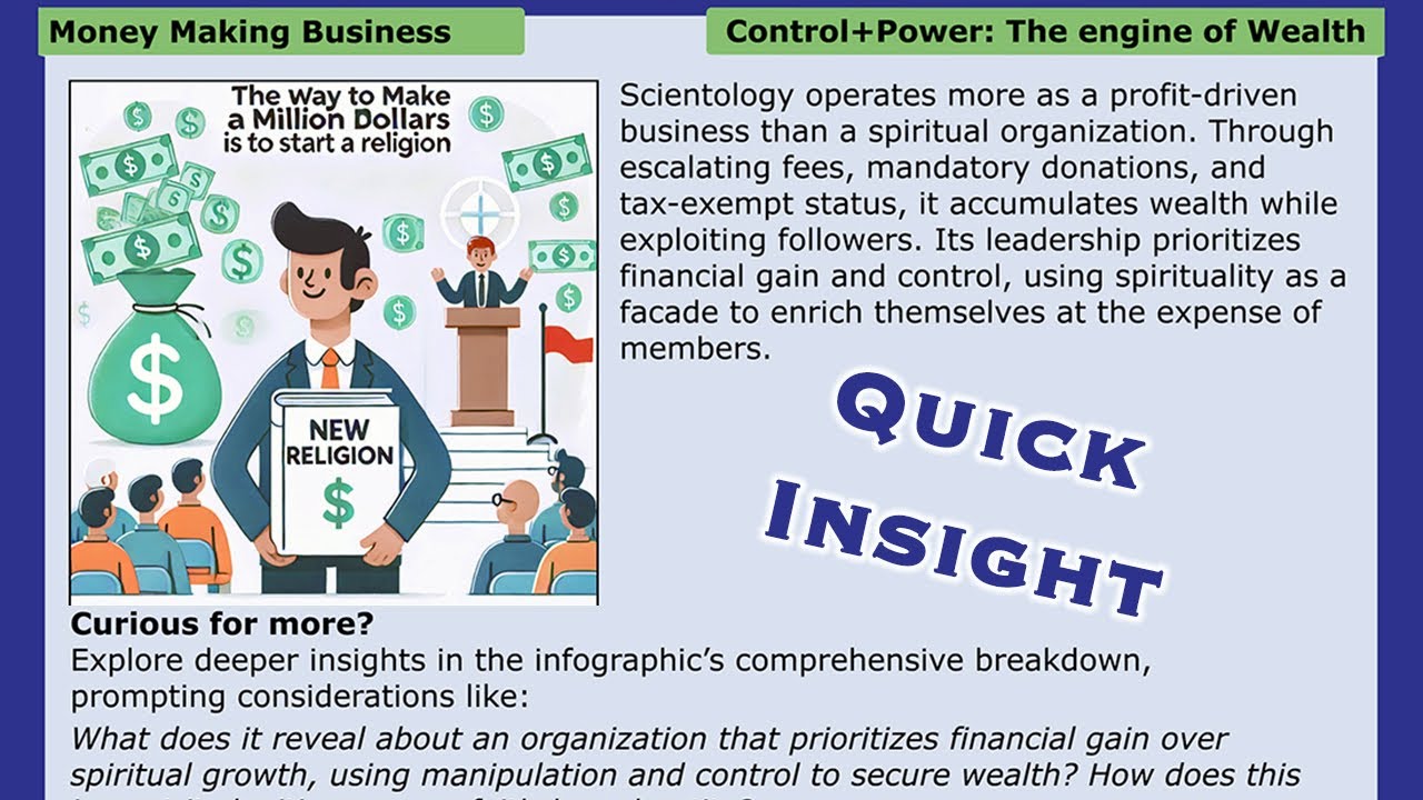 Money Making Business - Scientology Quick Insights (Infographic) - YouTube