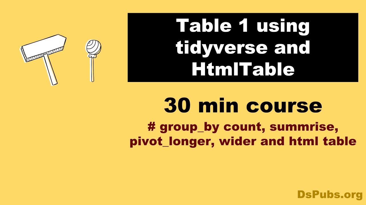 Data Table 1 Tidyverse Youtube
