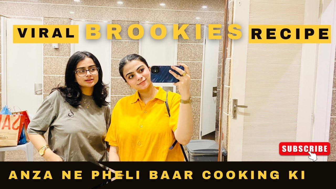 Anza ne pheli baar cooking ki👩🏻‍🍳 - Brookies viral & quick recipe🍪 - Daily vlogs - YouTube