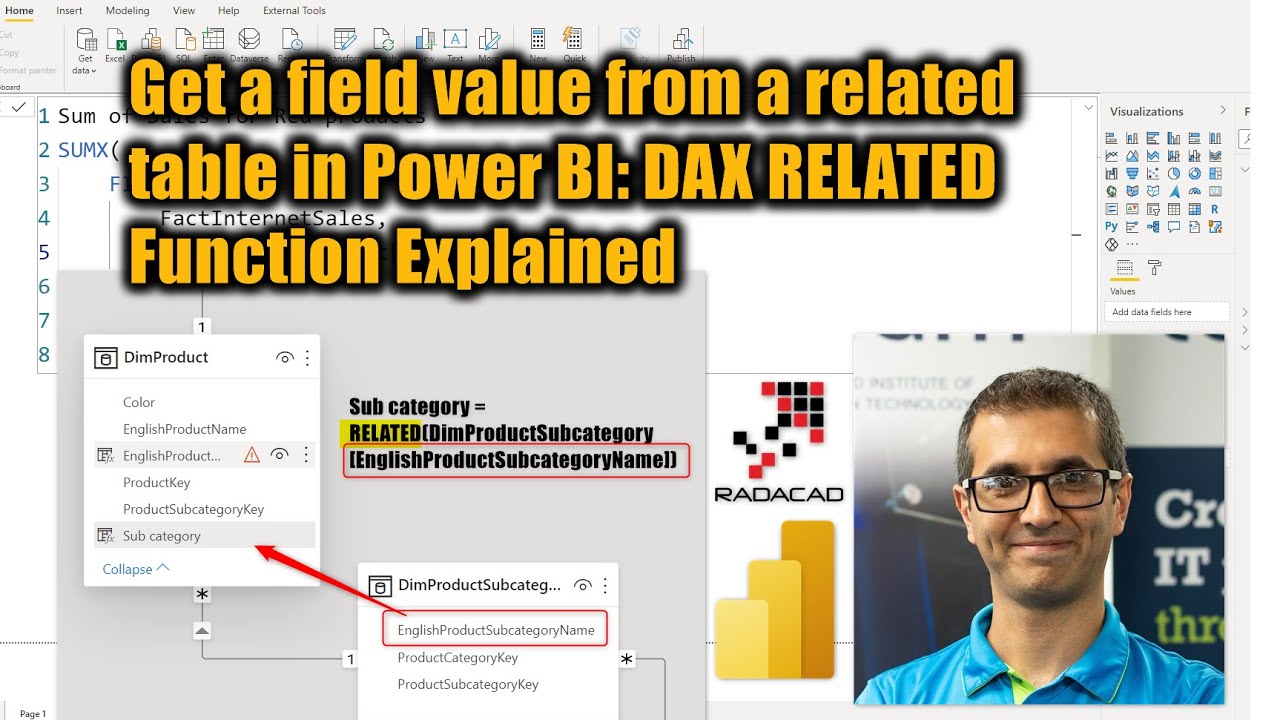 Get A Field Value From A Related Table In Power BI DAX RELATED Function Explained YouTube Get A Field Value From A Related Table In Power BI DAX RELATED Function Explained YouTube
