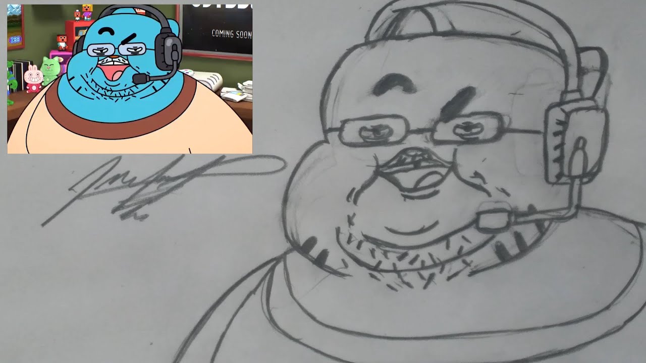 GUMBALL GAMER GORDO, MEME EN DIBUJO | DRAW MEME #6 - YouTube
