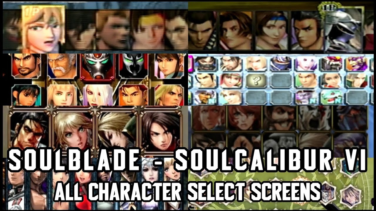 SoulCalibur: Complete Series Character Select Screens (SoulBlade ...