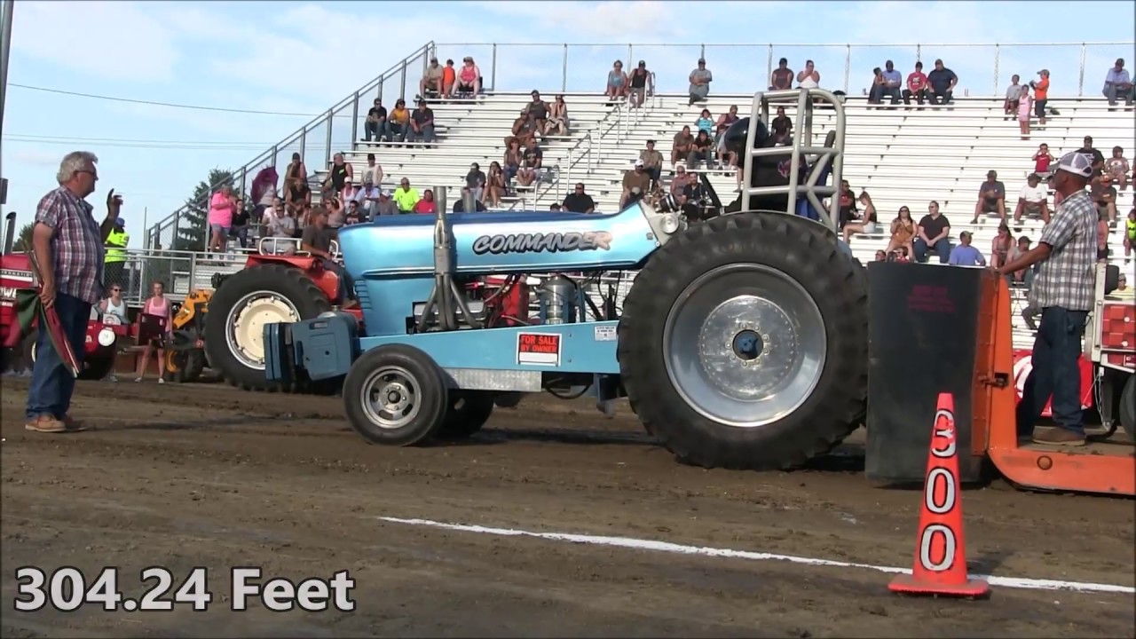 5,700# V8 Hot Rod Tractors (Saturday) At Armada Fair Pulls 2019 - YouTube