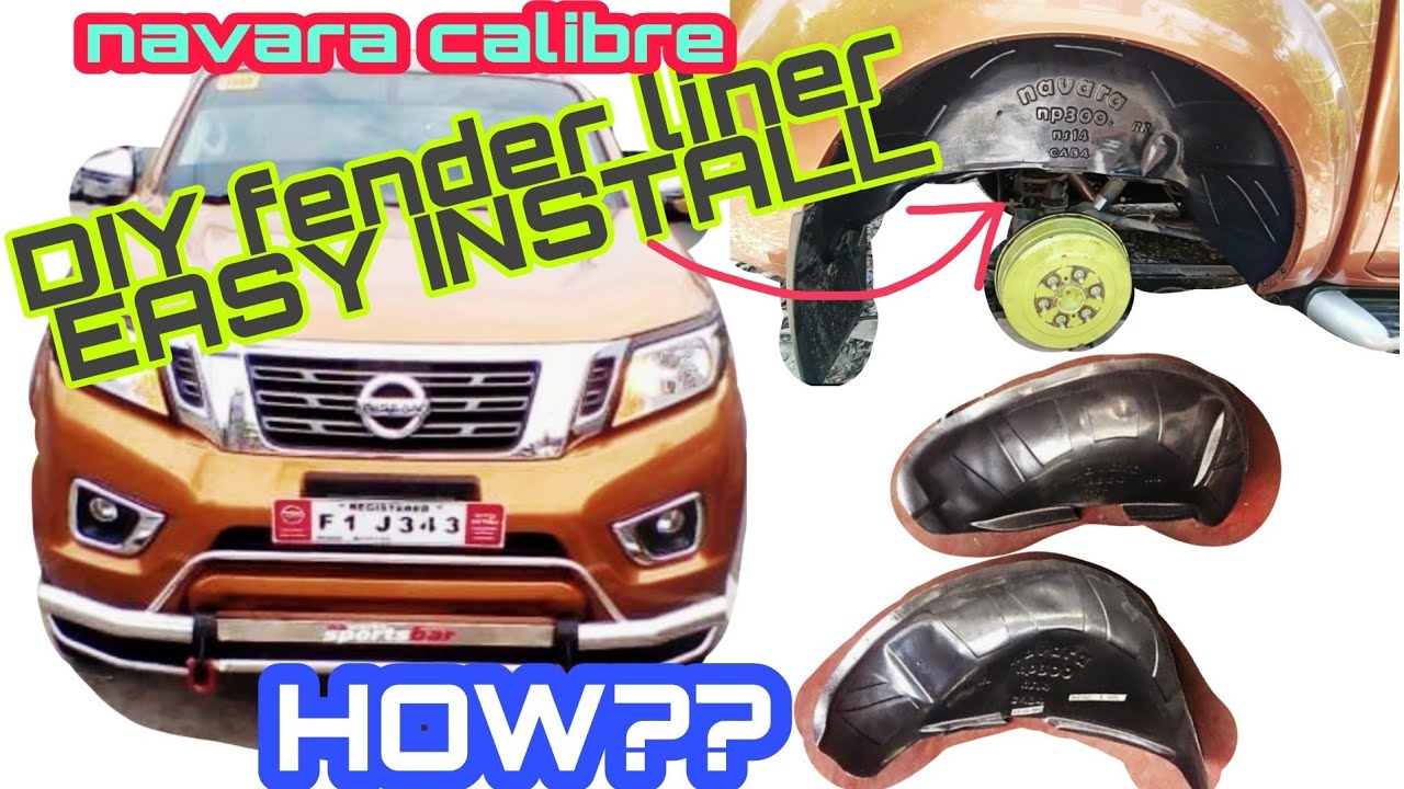 NAVARA CALIBRE inner fender liner easy install (TUTORIAL) - YouTube