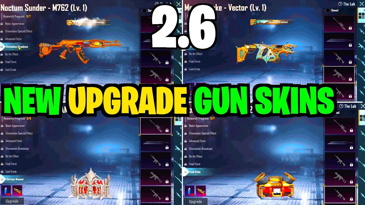 Upcoming upgrade gun skin pubg mobile |😱 upcoming upgradable guns in ...