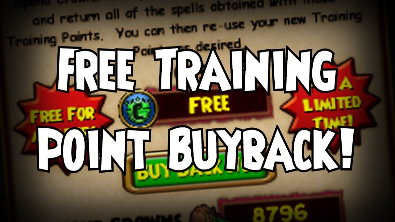 Wizard101: Free Training Point Buyback! {New Member Benefit!} - YouTube