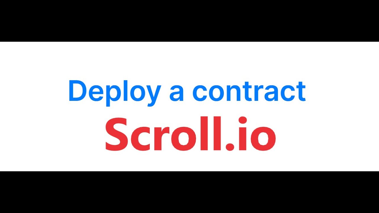 Разворачиваем смарт контракт на Scroll.io #smartcontract #testnet # ...