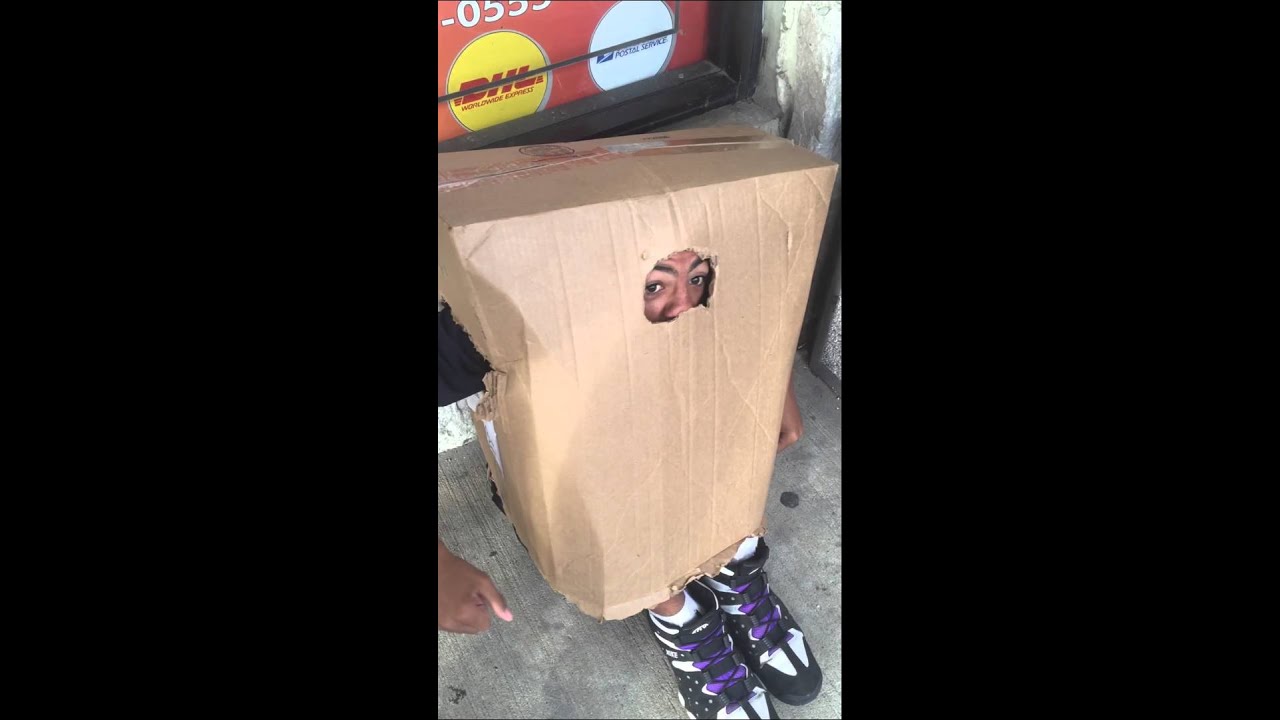 HOMELESS BLACK GUY IN BOX OUTSIDE WAWA - YouTube