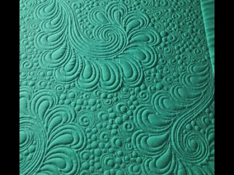 Peacock Swirl Feather Pebbles Longarm Quilting Free Motion Gammill ...