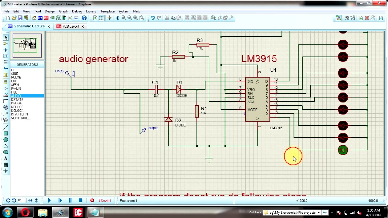 Music/Audio file in Proteus + LM3915 - YouTube