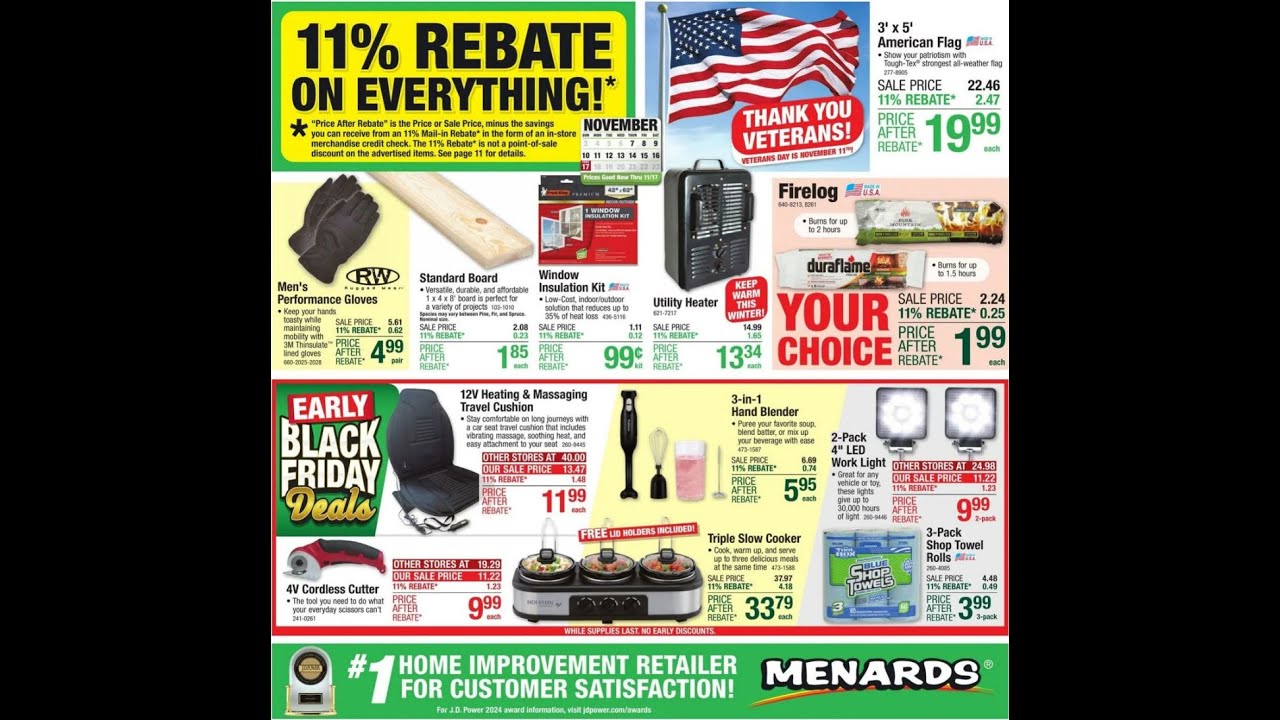 Menards Weekly Ad November 7 – November 17, 2024 - YouTube