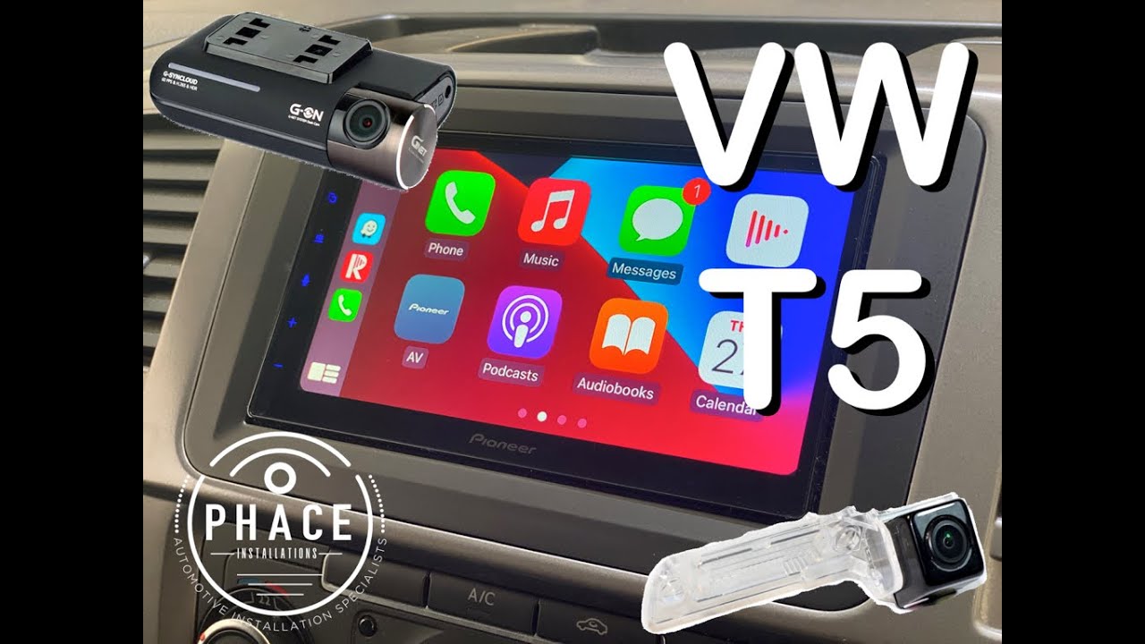 VW TRANSPORTER T5 WITH PIONEER APPLE CARPLAY REVERSE CAMERA AND GNET ...
