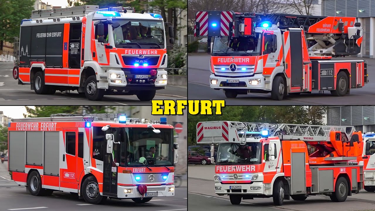 [BULLHORN | FOLGEEINSATZ] - Feuerwehr ERFURT | Einsatzfahrten BEIDER ...