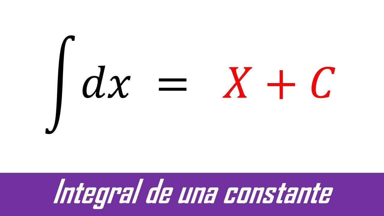 Integral de una constante facil - YouTube