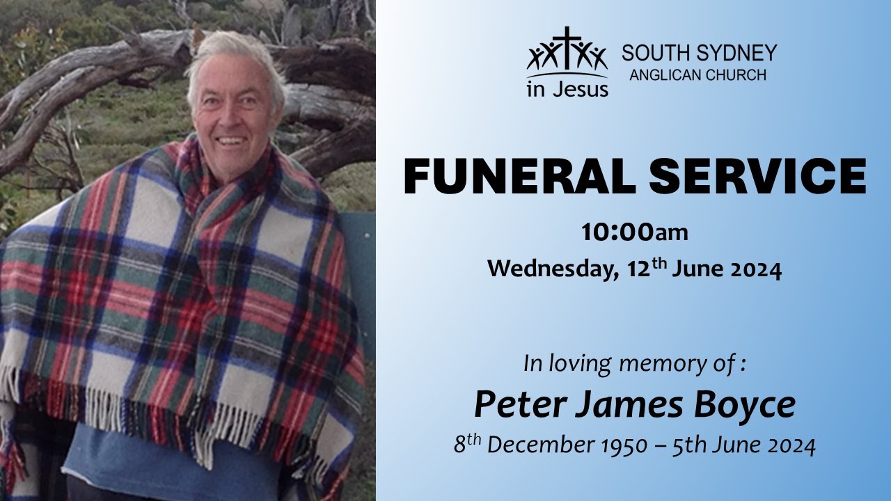 Peter Boyce Funeral Service - YouTube