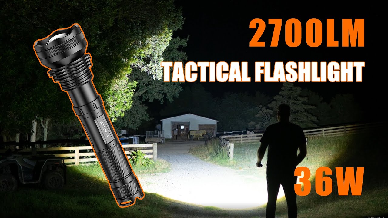 Zoomable Tactical Flashlight Supfire L3 Review | SUPERFIRE - YouTube