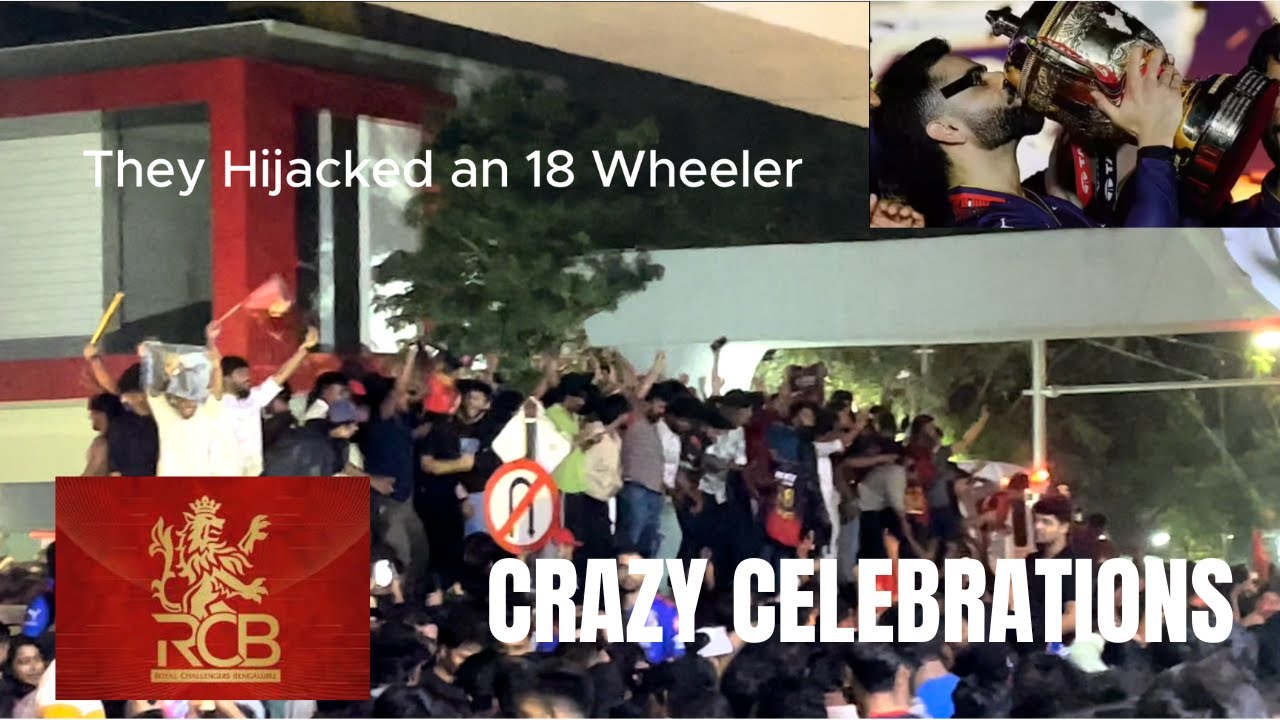 BENGALURU CELEBRATES RCB's FIRST TROPHY - YouTube