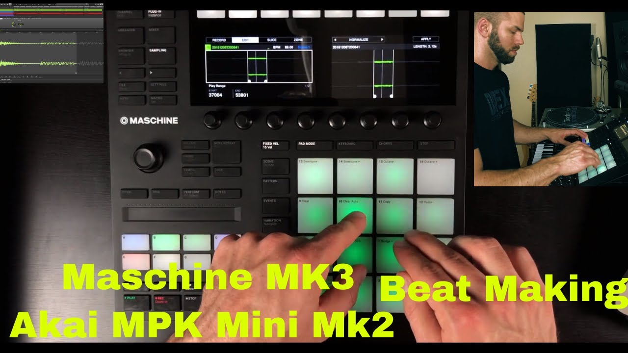 Making a beat with Maschine MK3 and Akai MPK Mini mkii - YouTube