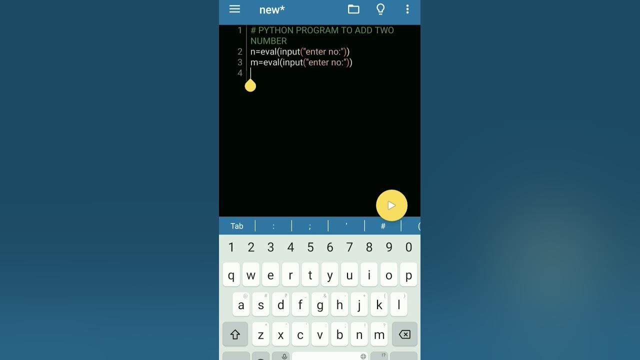 Python Program To Add Two Numbercodingpythonprogramming Youtube