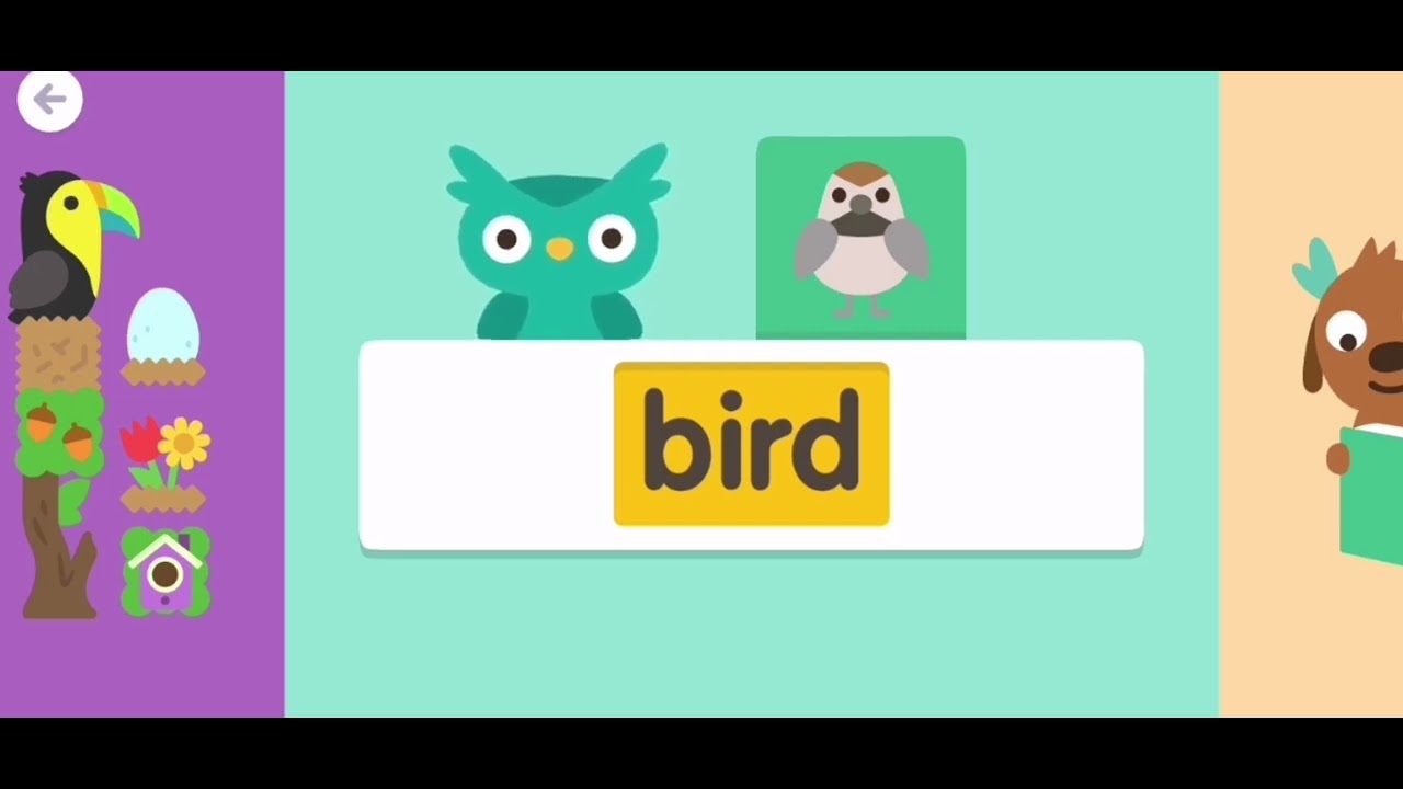 Sago mini school learn to read words about bird - YouTube
