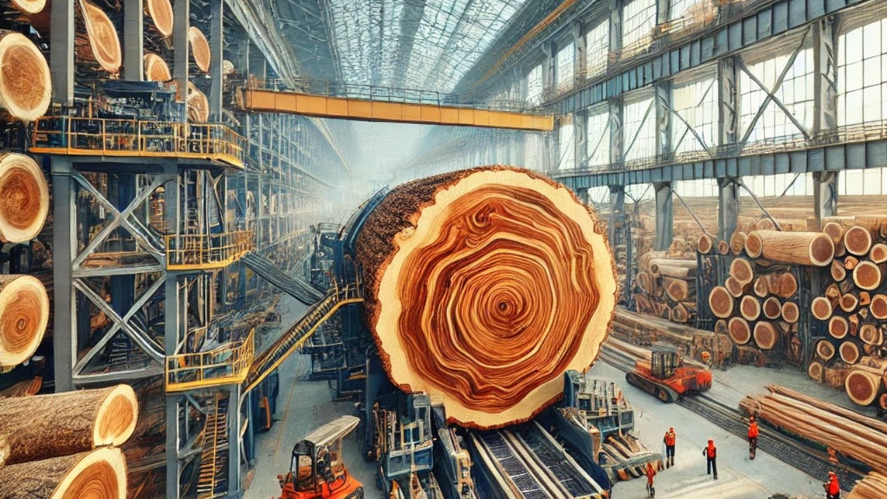 Processing beautiful works from precious wood, cutting wood quickly and ...