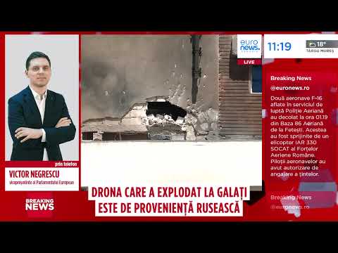 O dronă rusească a explodat în Galați. Negrescu: România a fost prinsă pe nepregătite