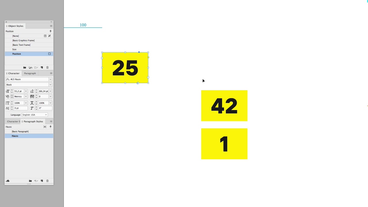 ObjectStyle. Size and Position (Indesign) - YouTube