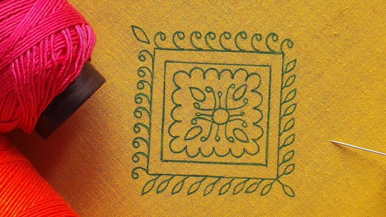 Simple easy hand work embroidery dress design stitched,কামিজ,ওড়না ...