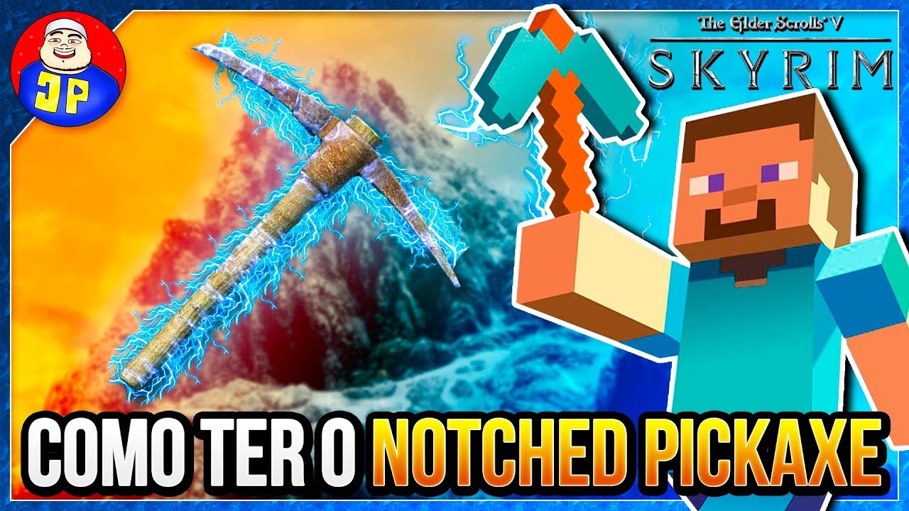 Guia Skyrim Como Ter a Notched Pickaxe (Picareta do Minecraft) - YouTube
