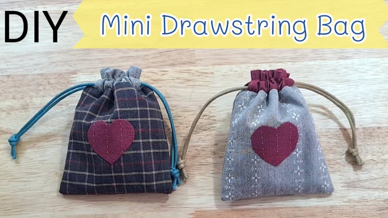 EP100 DIY Mini Drawstring bag | Bag sewing tutorials - YouTube