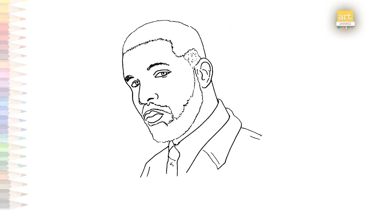 Drake drawings easy | Face drawing sketches | How to draw Drake step by step | #artjanag - YouTube