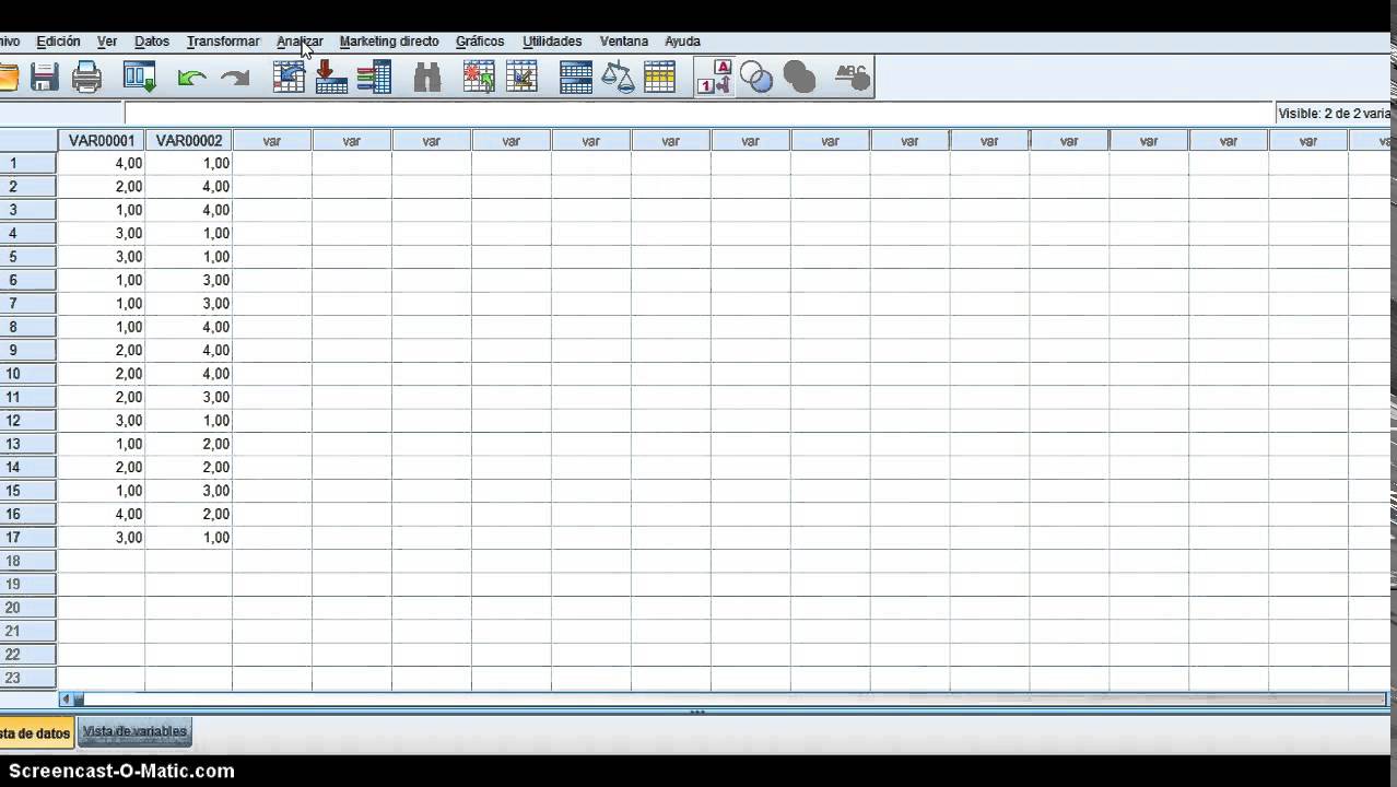 Cálculo del Rho de Spearman con SPSS - YouTube