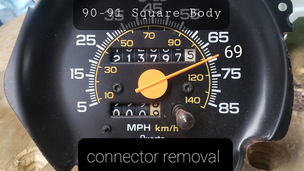 90-91 Blazer and Suburban electronic speedometer connector removal ...