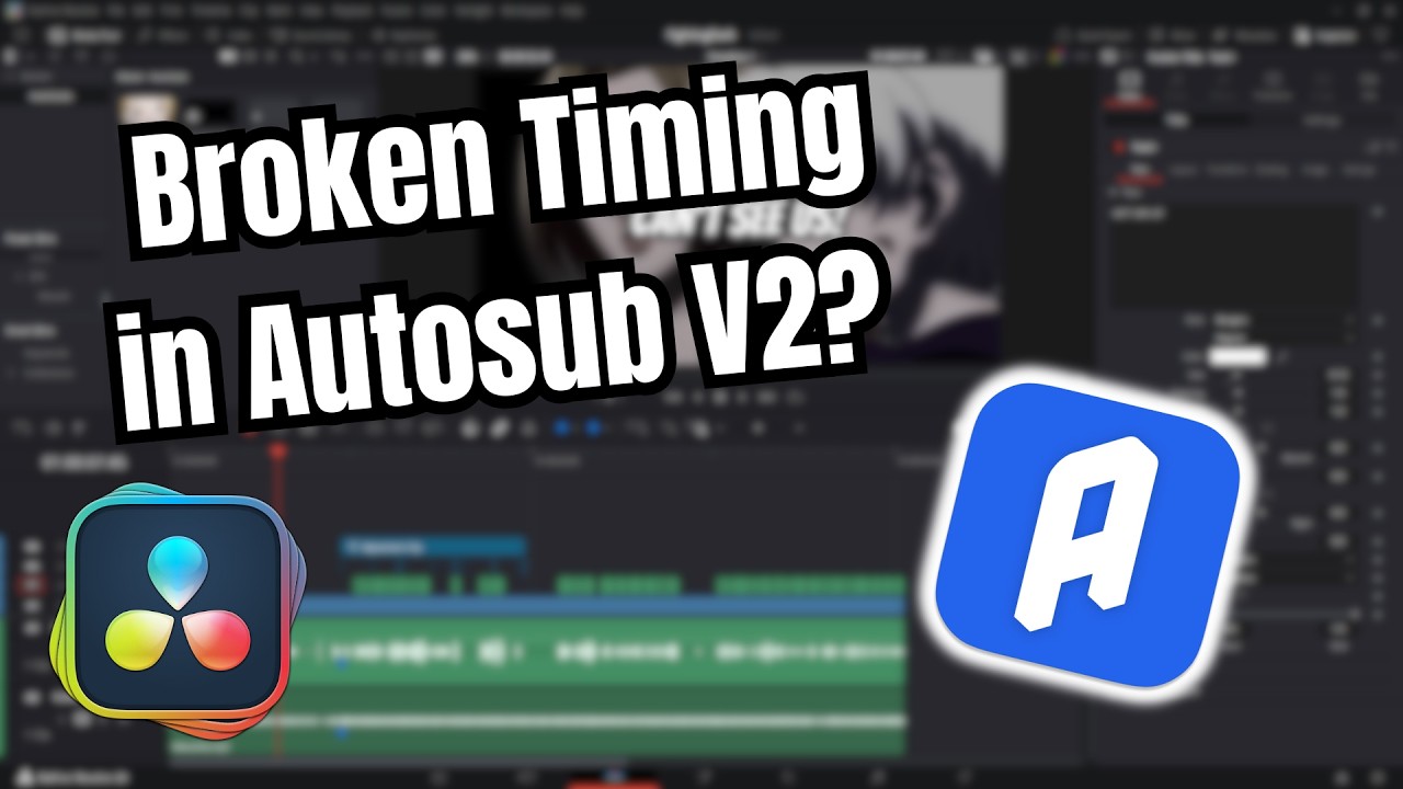 How to Fix Timing Issues in AutoSub V2 (DaVinci Resolve) - YouTube