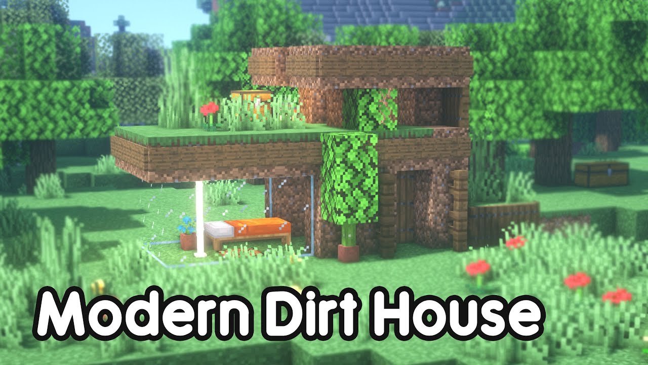 ⛏️ Minecraft | How to a Build Modern Dirt House - YouTube