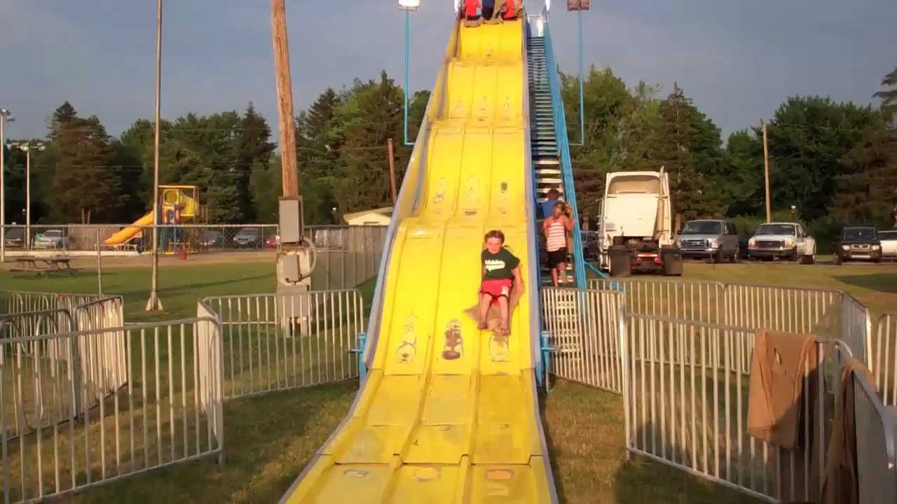 Going Down the Big Slide at the Carnival - YouTube